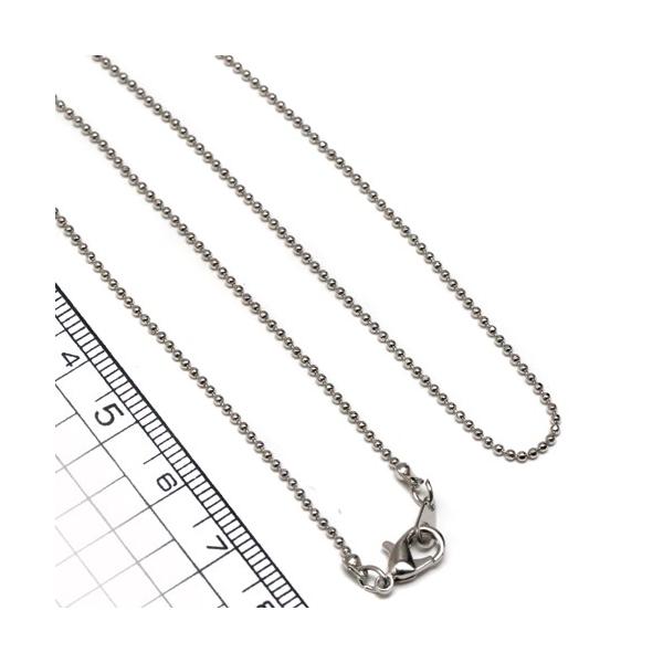 ★細めのボールチェーンネックレス★サイズ：40cm　太さ:1.0mm★シルバーカラー＜ご注意＞　お肌に合わない場合は使用を中止して下さい。