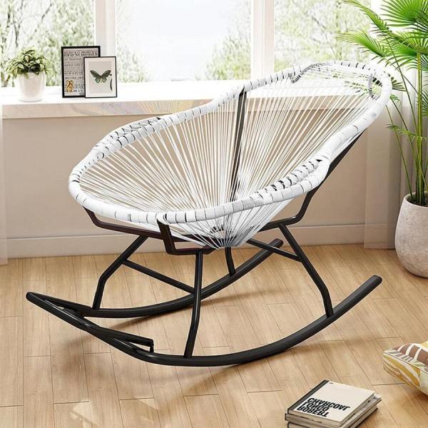 1.材質：籐織り+金属2.高靭性のPE籐織りで、夏に使用すると涼しくなります。3.耐久性のあるスチールフレームは、繰り返し使用した後でもサポート、安定性、信頼性を高めます。 H字型の強化された安定したサポートは、機械設計に従い、300kgの...