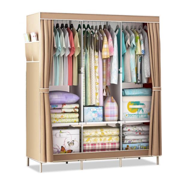 【頑丈で耐久性】: ポータブルワードローブは、頑丈な金属フレームと耐久性のある生地で作られており、耐久性があり頑丈で、耐荷重能力が優れているため、自信を持って服を掛けることができます。【省スペース設計】: ワードローブには、洋服、おもちゃ、...