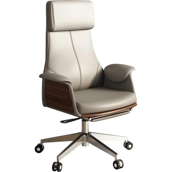 【調整可能なリクライニング 社長椅子】：シートの高さは上下に調整可能：115-122 cm（45.3-48インチ）、さまざまな高さの人々のニーズに対応します。 96°?170°の背もたれ角度調整、任意の角度でロック、仕事で疲れたときは、適切...