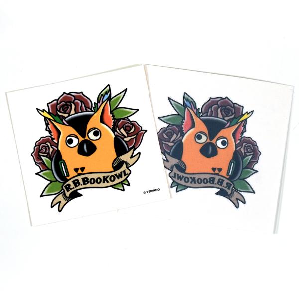 品名:R.B.ブッコロー タトゥーシール (バラ) +同絵柄のステッカー1枚メーカー:popal価格:￥550(税込)【タトゥーシール】サイズ:55×55mm素材:専用転写紙　オフセット印刷＋シルクスクリーン印刷【ステッカー】サイズ:50×...