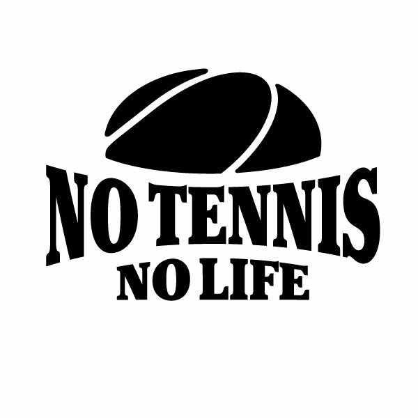 【カッティングステッカー NO TENNIS NO LIFE 019（ノーテニス ノーライフ） 2枚組 幅約16cm×高約11.1cm】直訳すると、テニスのない人生なんてありえない！という意味です。 シートの材質は屋外看板用に使用されている...