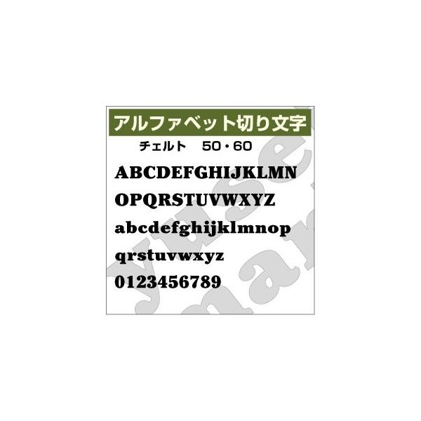 【12文字までセット アルファベットステッカー チェルト書体01 オーダー切り文字 高さ50mm、60mm より選べる！大文字・小文字あり】 バランスも良く重厚感のあるアルファベット切り文字。大文字と小文字がございますので、大文字を高さの基...