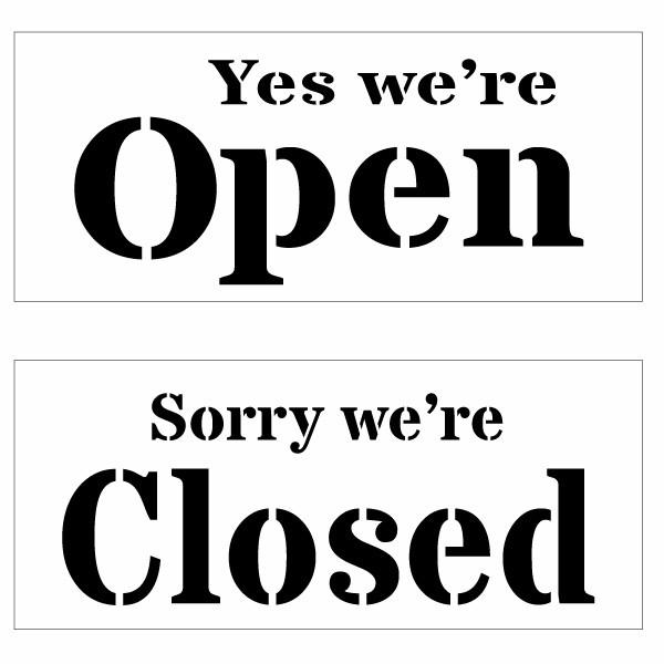 【オープンクローズ両面パネル看板・サイズ：幅約35×高約15cm・DSBステンシル OPEN CLOSED】 ショップのOPEN／CLOSEDをお知らせする開店閉店サインパネルです。お部屋やガレージなどちょっとしたポイントに飾っても格好良い...