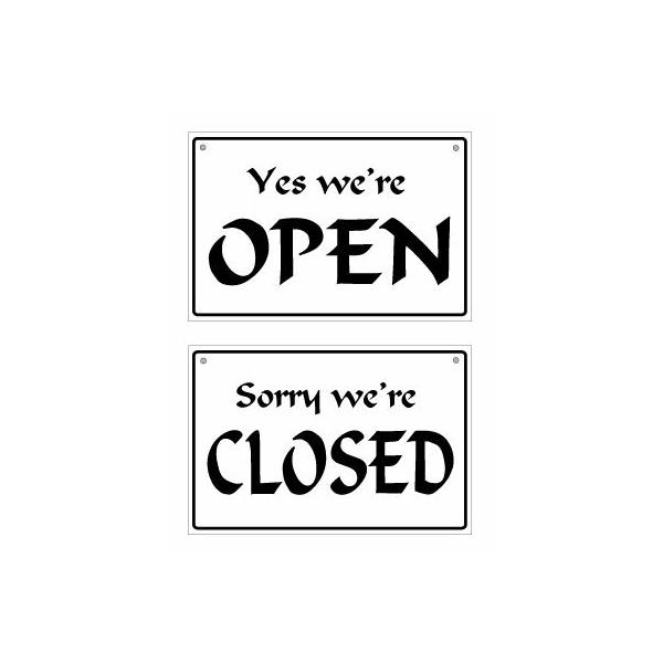 【オープンクローズ両面パネル看板・サイズ：幅約30×高約20cm・カリグラ OPEN CLOSED】 ショップのOPEN／CLOSEDをお知らせする開店閉店サインパネルです。雑貨店や、カフェ等によく見られる書体をデザインレイアウトしました。...