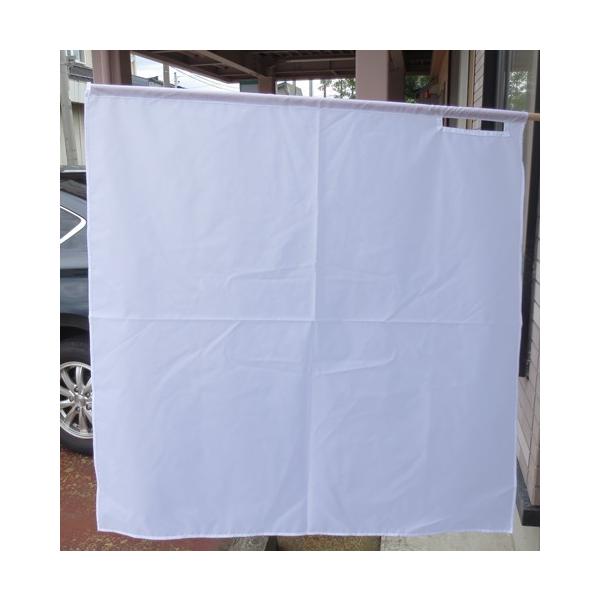 白旗　国産ナイロンタフタ製（この違いは大きい）　撥水　サイズ70×70cm　旗棒（白パイプ15Ф）