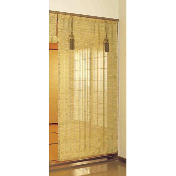 夏を爽やかにすごす昔ながらの演出法高級すだれの証、竹皮を使用したお座敷すだれ。耐久性に優れた竹皮ヒゴを使用。通常この価格帯だと竹の身ヒゴを使用した生地ですが、この商品は高級すだれで使用する竹皮生地。耐久性が違います！！取り付けは簡単。乙かん...