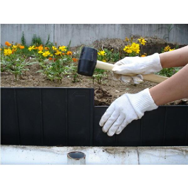 打ち込むだけで、簡単土留め・外観演出・侵入防止ができる、ワイドタイプのエッジストッパー。土留め作業は今までとても大変な作業でした。この打ち込み式のワイド土留めを使えば、重い土袋を使わずに打ち込むだけで、簡単に土留め作業ができ、見た目もすっき...