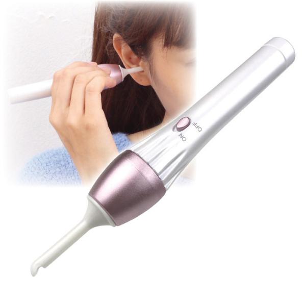 吸引と振動のWの動きでゴッソリ取れる先端ヘッドは柔らか素材で安心安全。お手入れはカンタン！ノズルは水洗いできて清潔。耳壁に頑固に付いた耳垢も「振動」で落としながら「吸引」して取り除くイヤークリーナーです。先端ヘッドは柔らか素材を採用していて...