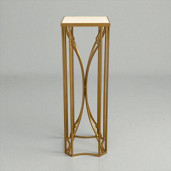 アンティーク調のゴールドフレームと人造大理石の天板が高級感漂うモダンな花台です。シンプルで洗練されたデザインはモダンや北欧テイストはもちろん、クラシックやゴージャスで女性らしいインテリアなど 様々なインテリアとマッチします。使い勝手がいいサ...