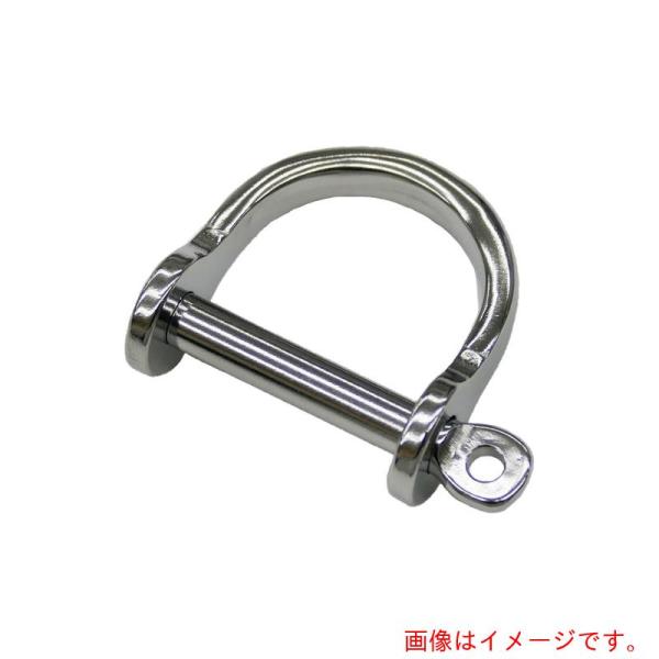特長●ネジシャックルよりも手軽に使用出来ます。●従来のシャックルより約２倍の幅があるワイドタイプなので、用途が広がります。用途●チェーン・ワイヤー・ロープ等の連結金具として、また端末の金具のジョイントに。仕様●ねじ径：細目ネジM6●使用荷重...