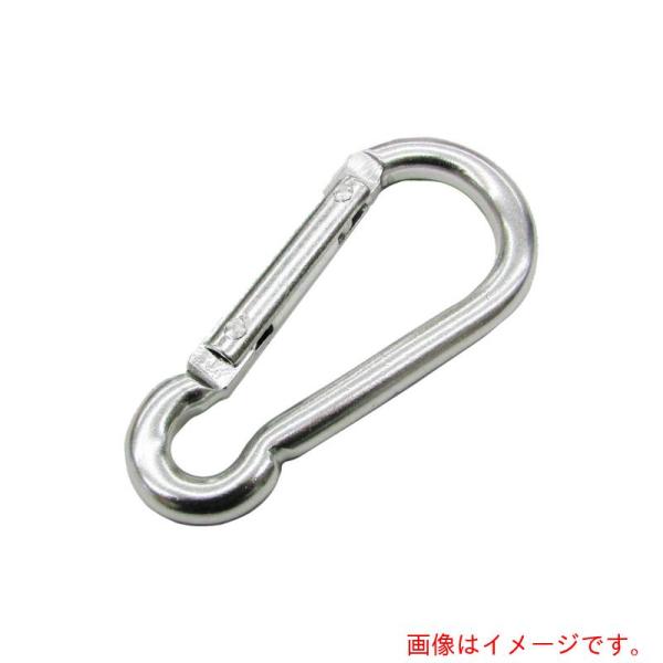 特長●軽量なスプリングフックです。●開口部の形状をフックタイプにすることで指に刺さりにくい設計です。用途●チェーン・ワイヤー・ロープ等の連結金具として、また端末の金具のジョイントに。仕様●色：シルバー●使用荷重(kN)：0.20●D(mm)...