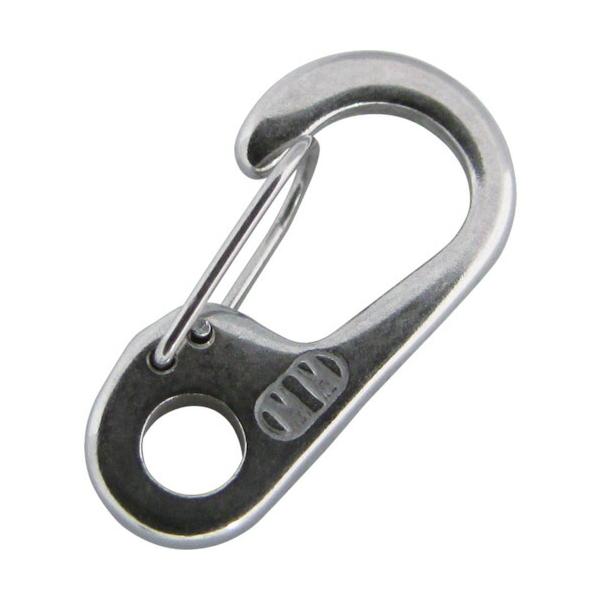 特長●フック部とチェーン・ロープを入れる部分が分かれています。●SUS316で、耐食性に優れます。用途●産業機械関連、工具などの脱落防止用の補助金具として。仕様●使用荷重(kN)：0.02●D(mm)：3.5●L(mm)：20●S(mm)：...