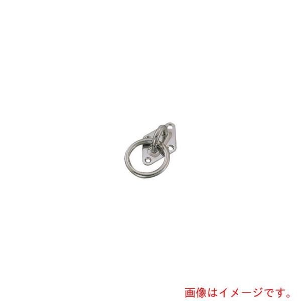 特長●丸カンが付いているので、太いロープ等を通すのが容易です。用途●壁面・床面・柱等に設置し、チェーン・ワイヤー・ロープの端末金具として。仕様●使用荷重(kN)：0.20●D(mm)：6●L(mm)：40●H(mm)：29●T(mm)：3●...