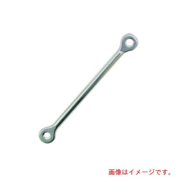 特長●ステンレス製で錆びにくく、耐久性に優れています。用途●ジョイント金具。仕様●使用荷重(kN)：0.98●D(mm)：6●L1(mm)：514●L2(mm)：500●W(mm)：14●捻径：M-6材質●ステンレス(SUS304)質量・質...