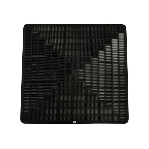 ●色： ブラック●素材： アルミニウム合金●仕上げ： ファンシークリーン●サイズ（mm）： 340（W）×340（H）●フィルター刻印： なし●入数： 1枚【メーカー名】富士工業（株）【メーカー品番】109K0700