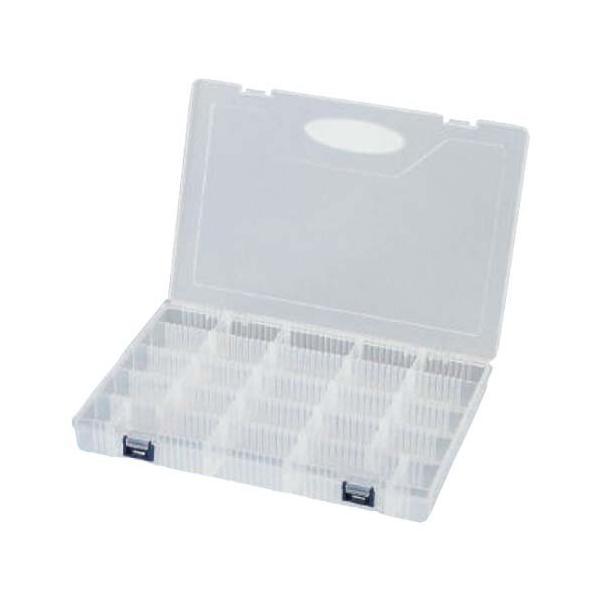 ●微細な収納スペースを実現！●家庭で、職場で・・・。プロ仕様、小物収納ボックス。●思い通りに仕切る。●カラー： クリア●サイズ： L300×W206×H39mm●仕切板20枚付■コーポリマー： 独自の材料配合により通常のポリプロピレンに比べ...