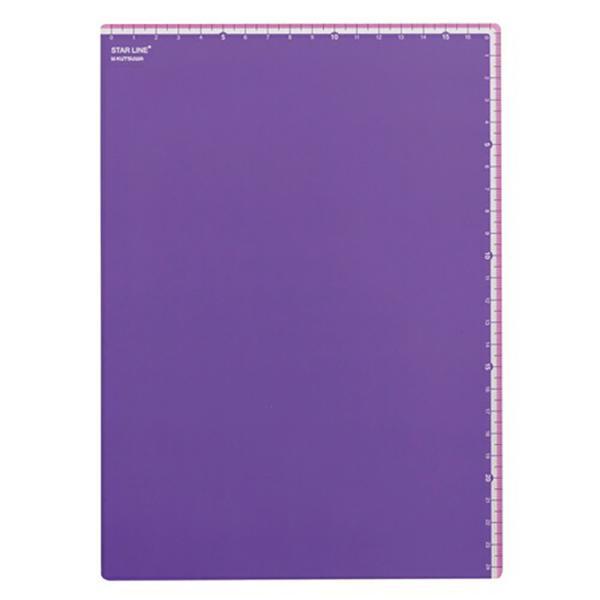 ●再生PET樹脂素材で、曲げても割れにくい●軽くて割れにくい素材●目盛りが読みやすい色ライン付●B5サイズ●色： パープル●本体サイズ： H250×W180×D0.6mm●本体重量： 25g●材質： PP【メーカー名】クツワ（株）【メーカー...