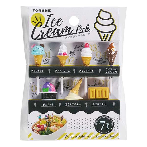 ●たくさんのアイスクリームピックがお弁当を彩ります!!●おかずに挿すだけでカワイイ！●お弁当やパーティ、お子様ランチを華やかに演出します！●毎日のお弁当グッズとしてはもちろん、運動会や遠足のお弁当箱に！●入数： 7本入●材質： ABS樹脂●...
