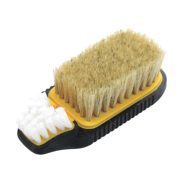 特長●すべりにくいエラストマー加工です。●狭い部分用に補助ブラシ付です。用途●清掃用。仕様●毛材：豚毛●行数(行)：7●植付(mm)：80●毛丈(mm)：25●全長(mm)：125●補助ブラシ毛丈(mm)：15●マウス型材質●台：ポリプロピ...