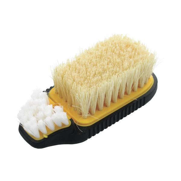 特長●すべりにくいエラストマー加工です。●狭い部分用に補助ブラシ付です。用途●清掃用。仕様●毛材：パッキン●行数(行)：7●植付(mm)：80●毛丈(mm)：25●全長(mm)：125●補助ブラシ毛丈(mm)：15●マウス型材質●台：ポリプ...