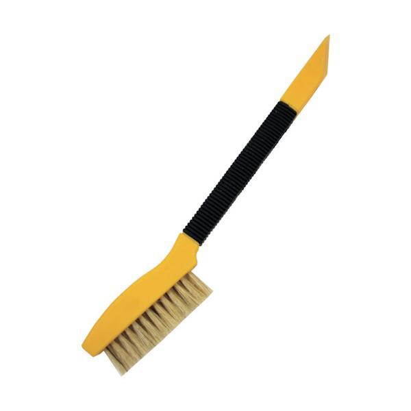 特長●すべりにくいエラストマー加工です。●柄の先端がスクレーパー状になっています。用途●清掃用。仕様●毛材：豚毛●行数(行)：3●植付(mm)：55●毛丈(mm)：15●全長(mm)：225●3行直型材質●柄：ポリプロピレン(PP)、エラス...
