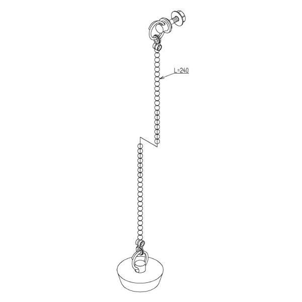 ●鎖長さ： 240mm【メーカー名】TOTO（株）【メーカー品番】TH 5F0004