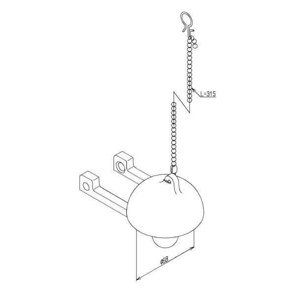 ●鎖長さ： L＝315【メーカー名】TOTO（株）【メーカー品番】TH 5F0049