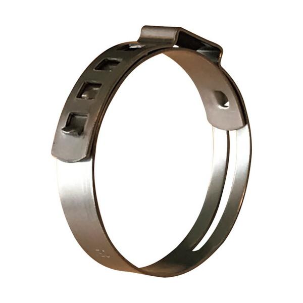 特長●広範囲の径に対応して使用できる加締めバンドです。●フックのかける位置によって加締め範囲を調整します。●半径方向からの組付けが可能です。用途●ドライブシャフトブーツなどの締結に。●自動車用。●一般産業用。仕様●最大径(mm)：32●最小...