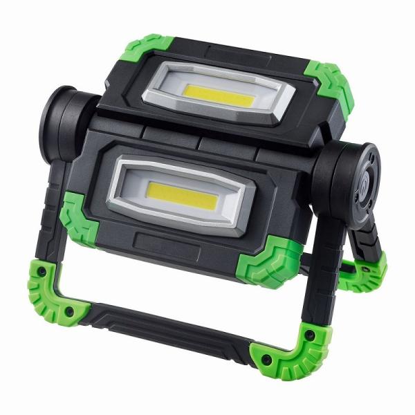 ●ライト部が360°回転するので照らせる方向が自由自在●光が均一で見やすいCOB LED搭載●2灯・1灯の切替が可能で作業時に便利●本体スタンドを取っ手としても使用可能●使用電池： 単三形アルカリ乾電池×4本（別売）●連続点灯時間： 2灯 ...