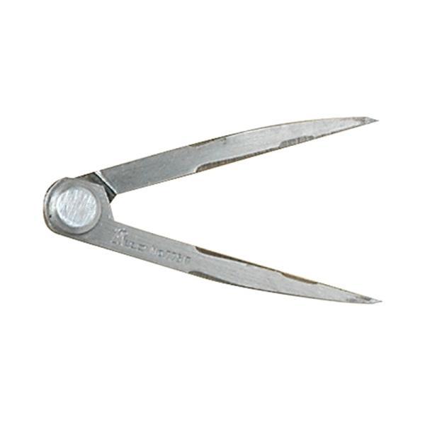 ●先端部に焼入加工が施されています。●用途：円をケガくときや加工品などの寸法の写し取りに。●本体サイズ： 100×17×12.5mm●使用範囲半径： 100mm●製品質量： 70g●材質：炭素鋼（先端焼入加工）【メーカー名】シンワ測定（株）...