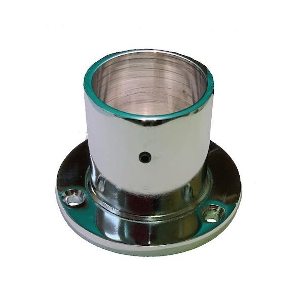 特長●一般的なソケットより高さが有り、止ネジによりパイプ部分を固定できます。仕様●適合パイプ径(mm)：19●色：クロームメッキ仕上げ●仕上：クロームメッキ材質●亜鉛ダイカスト質量・質量単位●65.0gセット内容・付属品●取付ビス、レンチセ...