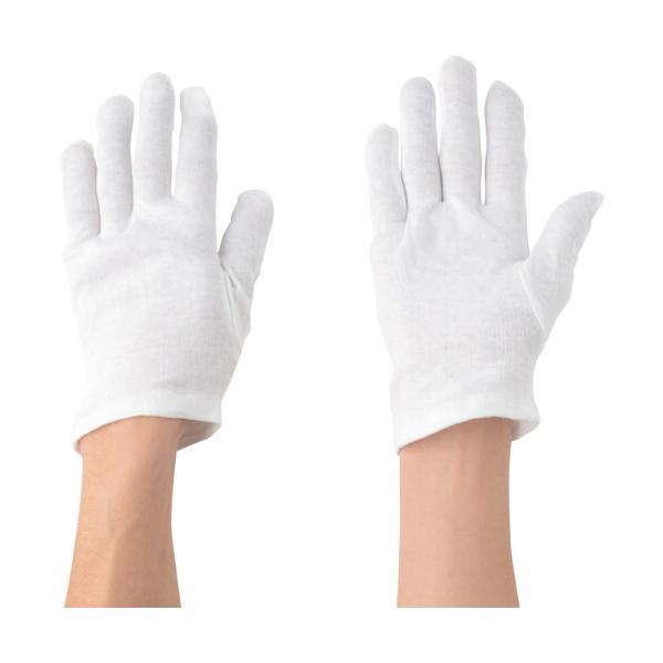 特長●綿素材の手袋で吸水性に優れています。用途●軽作業、検品作業。仕様●色：ホワイト●サイズ：L●全長(cm)：23●手のひら周り(cm)：19●中指長さ(cm)：8●厚さ(mm)：0.5●マチ：なし材質●綿100%質量・質量単位●210....