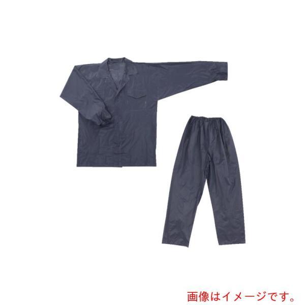 特長●簡易のレインウェアです。用途●雨天時の野外作業に。仕様●色：ネイビー●サイズ：M●身長(cm)：160〜170●胸囲(cm)：84〜92●ウエスト(cm)：72〜80●股下(cm)：70●水の浸入を防ぐ内袖付●フードは取り外し可能●胸...