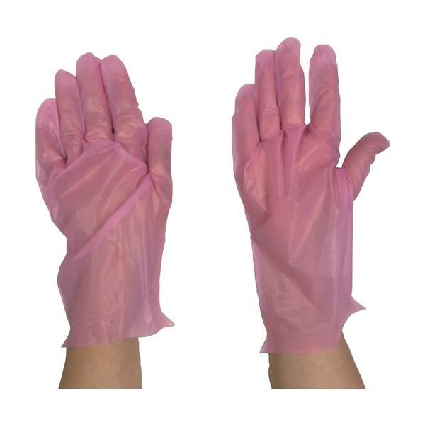 特長●外エンボス加工で、すべりを防止します。用途●食品加工・清掃・介護に。仕様●色：ピンク●サイズ：L●全長(cm)：27.5●手のひら周り(cm)：30.0●中指長さ(cm)：8.4●厚さ(mm)：0.023●エンボス加工：外エンボス●食...