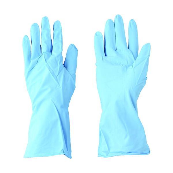 特長●ニトリルゴム素材で、突き刺し・引裂きに強い手袋です。用途●清掃作業・機械工業・食品加工仕様●色：水色●サイズ：M●全長(cm)：30.0●手のひら周り(cm)：19.0●中指長さ(cm)：7.6●厚さ(mm)：0.22●食品衛生法：適...