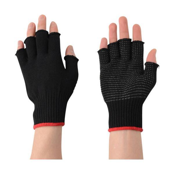 特長●手にやさしく、吸汗性に優れた綿100％の手袋です。●手のひらにはスベリ止めが付いています。●指出しタイプなので、細かな作業にも適しています。用途●軽作業・日曜大工・一般作業仕様●色：ブラック●サイズ：フリー●ゲージ数：10●全長(cm...