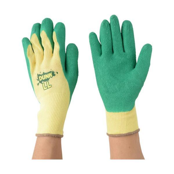 特長●ゴム張りに比べ、格段の柔らかさと強力な滑り止め効果を発揮します。用途●倉庫・物流荷役業仕様●色：グリーン●サイズ：LL●全長(cm)：25●手のひら周り(cm)：22●中指長さ(cm)：8.4●厚さ(mm)：1.8材質●手袋部：綿35...