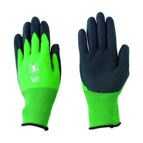特長●手のひらに塩化ビニールをコーティングし、特殊すべり止め加工を施した手袋です。用途●物流業、土木・建築業に。仕様●色：グリーン●サイズ：M●ゲージ数：15●全長(cm)：24.5●手のひら周り(cm)：18.4●中指長さ(cm)：7.7...