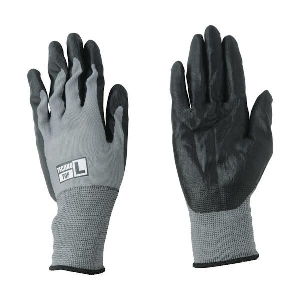 特長●長繊維ポリエステル糸を使用していますので、ホコリの発生を抑制します。●摩耗性に優れたニトリルゴムをコーティングしてあります。用途●機械部品組立。仕様●色：ブラック●サイズ：L●ゲージ数：13●全長(cm)：24●手のひら周り(cm)：...