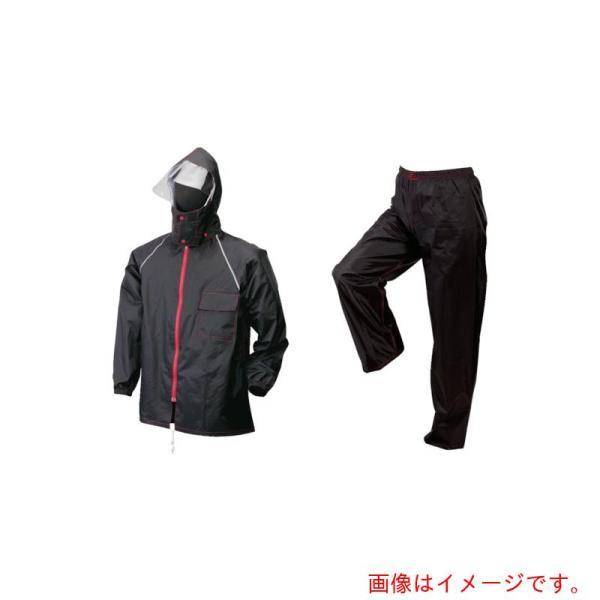 特長●蒸れやベタつきを緩和する、裏地メッシュ仕様です。用途●雨天時の野外作業。仕様●色：ブラック●サイズ：3L●身長(cm)：175-185●胸囲(cm)：102-110●ウエスト(cm)：94-104●耐水圧：10000mmH2O以上●肩...
