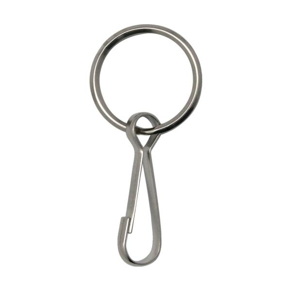 特長●小型・軽量でワンタッチで着脱可能です。仕様●使用荷重(kN)：0.4000●使用荷重(N)：400●使用荷重(kg)：0.4●幅(mm)：27●入口寸法(mm)：5●サイズ：No.5●高さ(mm)：42材質●スチール質量・質量単位●3...