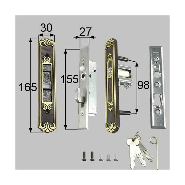 ●色： ブロンズ●内容物： 錠セット×1、キー×3、取付ネジセット×1●使用対象商品名・発売時期： 光悦85.9〜05.10、花伝85.9〜05.10