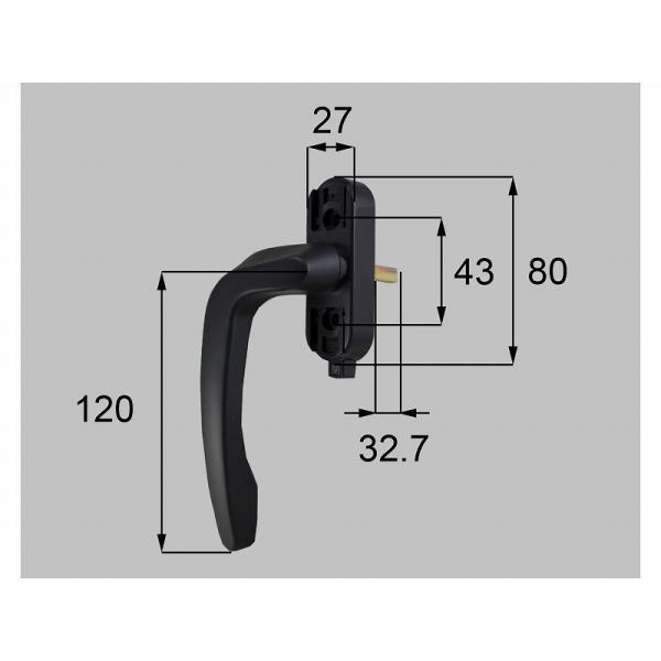 ●色： ブラック系●対応商品： MH_新日軽部品/アルプラ105/MH_AW2/アルプラ105/フォルティア（樹脂サッシ）/フォルティア●備考： 新日軽部品コード:ATL1067‐01BLL。販売時期:1997年10月〜2000年3月。ねじ...