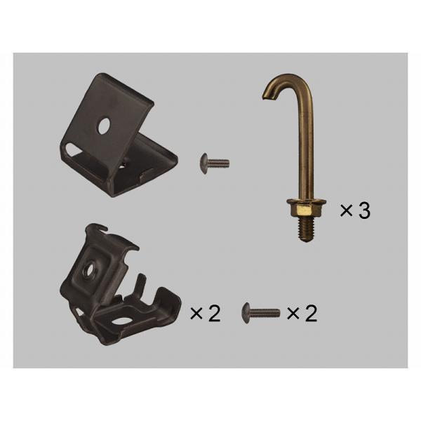 ●色： ブラウン●対応商品： マイアミフェンス・門扉●備考： 固定フック 3個、M5フランジナット 3個、連結クリップ［接続金具8A］ 2個、連結クリップ（中間）［中間金具8A］ 1個、M4xM14小ねじ 2本、M4xM10小ねじ 1本【メ...