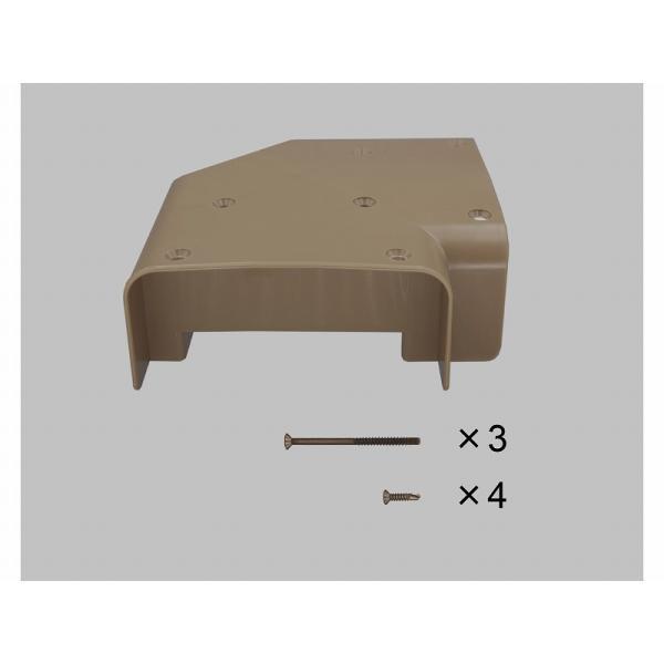 ●色： ダークメイプル●対応商品： 木樹脂デッキII●備考： 通し笠木90度コーナーキャップ（1）、皿タッピン2種ガイド付φ4x60（3）、皿セルフドリリングねじφ4x19（4）【メーカー名】（株）LIXIL【メーカー品番】SVCC639S01