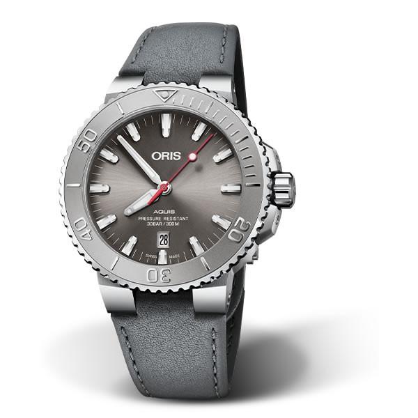 オリス アクイス デイト レリーフ 腕時計 Oris Aquis date Relief 0173377304153-0752411EB 送料無料 正規輸入品 グレー文字盤 ダークブラウンレザーストラップお好みの回数と金額で最高の1本をお求...