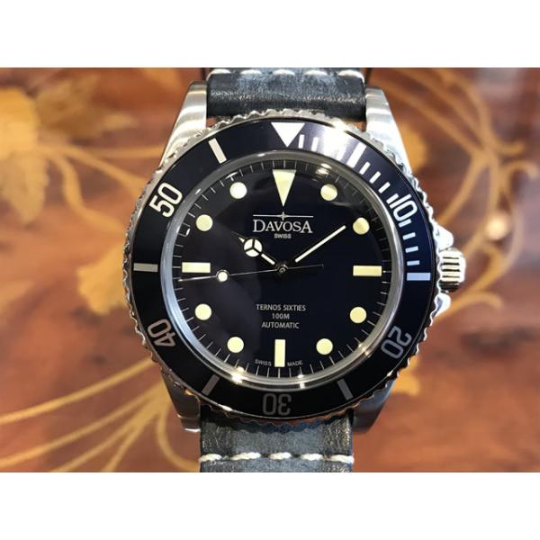 ダボサ 腕時計 DAVOSA Ternos Sixties 自動巻 機械式 テルノス シックスティズ 161.525.45 ブルー/レザー メンズ 40mm 正規輸入品お好みの回数と金額で最高の1本をお求めください多種にわたるお支払方法がご...