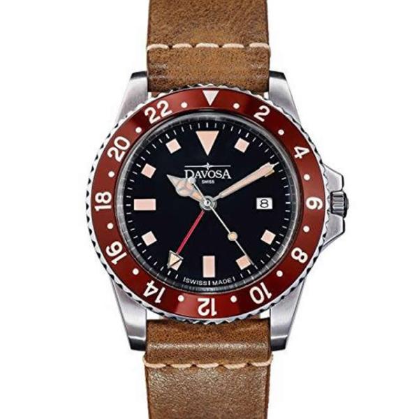 ダボサ 腕時計 DAVOSA Ternos Vintage テルノス ヴィンテージ ダイバー クォーツ レザーストラップ 電池式 腕時計 162.500.65 39mm 正規輸入品 9827090お手続き簡単な分割払いも承ります。月づきのお...