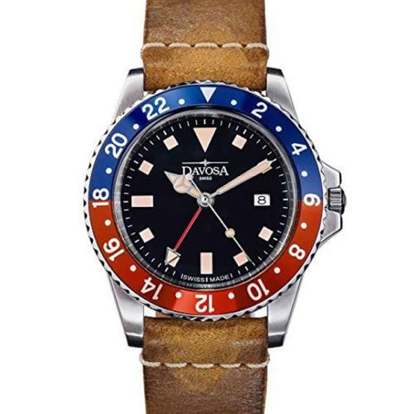 ダボサ 腕時計 DAVOSA Ternos Vintage テルノス ヴィンテージ ダイバー クォーツ レザーストラップ 電池式 腕時計 162.500.95 39mm 正規輸入品 9827089お手続き簡単な分割払いも承ります。月づきのお...